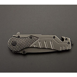 AluAlu Pocket Knife,Camping Fishing Hiking Survival Knife with Safety Liner Lock - Best EDC Camping Hiking Hunting Knofe,Wood Handle Sharp Blade Knifes-Gift for Men (Carbon fiber handle)