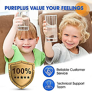 PUREPLUS 10" x 4.5" Whole House Pleated Sediment Filter for Well Water, Replacement Cartridge for GE FXHSC, Culligan R50-BBSA, Pentek R50-BB, DuPont WFHDC3001, American Plumber W50PEHD, GXWH40L, 2Pack