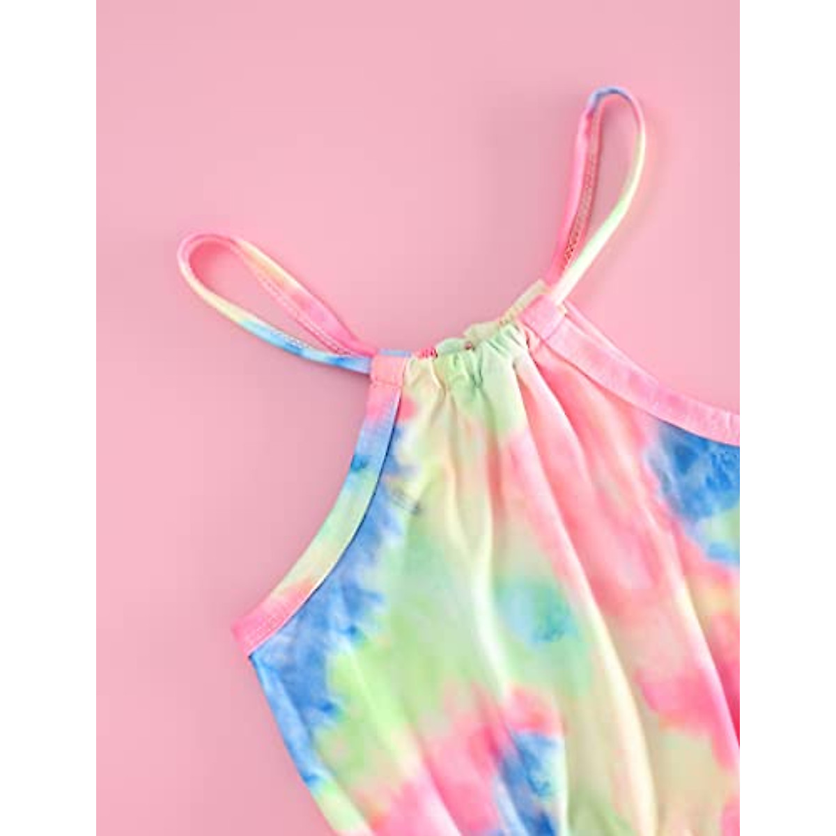 Toddler Baby Girls Clothes Strap Sleeveless One Piece Halter Romper Casual Summer Jumpsuit