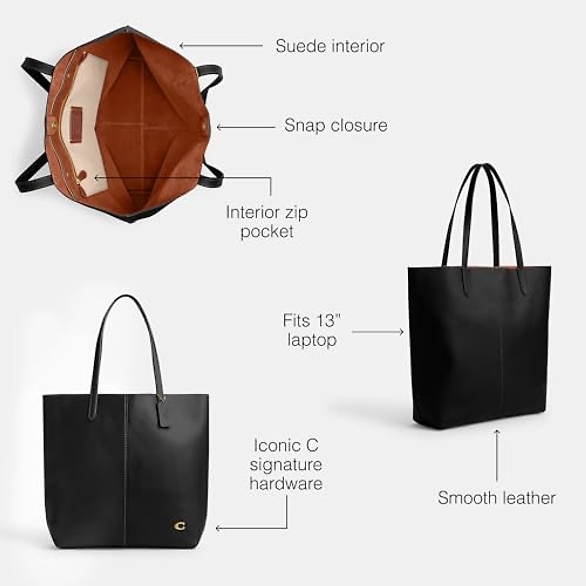 COACH North Tote, Black