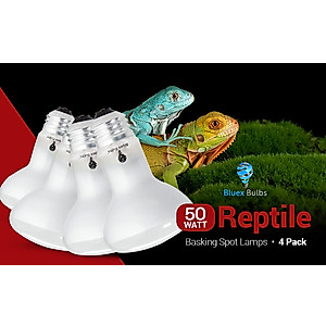 4 Pack 50-Watt Basking Light for Reptile - Heat Lamp Bulbs for Reptiles & Amphibians Broad Spectrum Reptile Light for Glass Terrariums Suitable for Bearded Dragons Light Lizards Iguanas basking Bulb