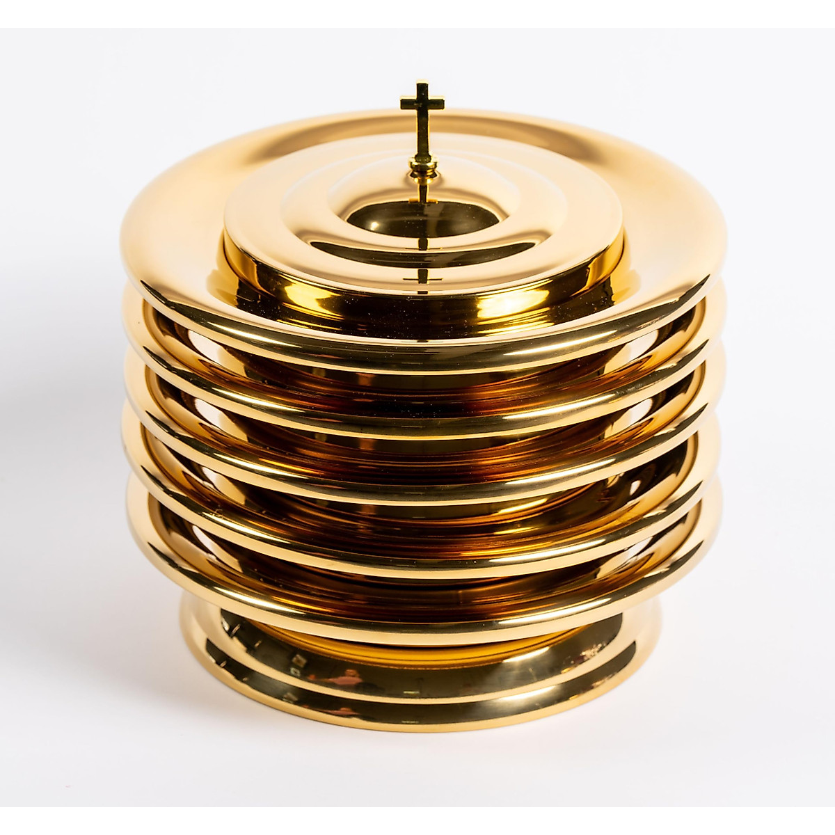 Broadman Church Supplies RemembranceWare Communion Stacking Bread Plate Base, Brass