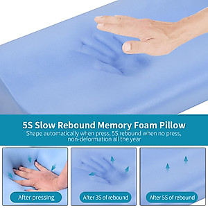 Memory Foam Pillows, Neck Pillow Queen Size Bed Pillow for Sleeping, Ergonomic Cervical Pillow Neck Support Pillow for Side Back Stomach Sleeper, Orthopedic Contour Pillow for Neck and Shoulder Pain