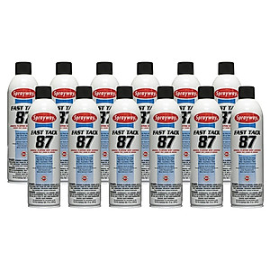 Sprayway SW087-12PK Fast Tack 87 General Purpose Mist Adhesive, 13 oz, Pack of 12