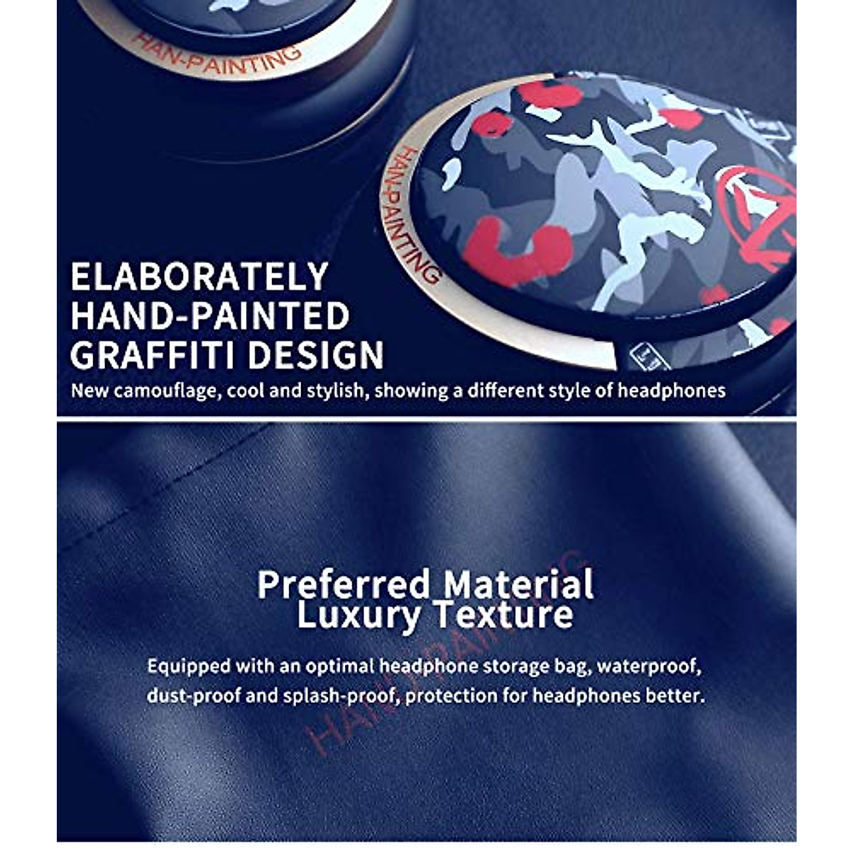 Greshare Wireless Bluetooth Headphones,Over Ear Headphone Hi-Fi Stereo Foldable Headset with Microphone, FM Radio, Wired Mode Compatible with PC/Cellphone/Tablets/TV/MP3. (Black)