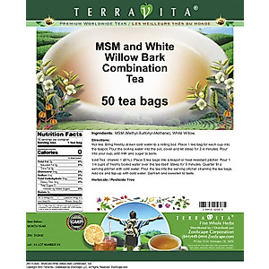 MSM and White Willow Bark Combination Tea (50 tea bags, ZIN: 512930)