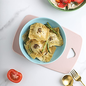 Selamica Ceramic 7.8 inch pasta bowls, 26 Ounce large serving porcelain salad soup bowls, dishwasher microwave safe, set of 6(Multi-color)