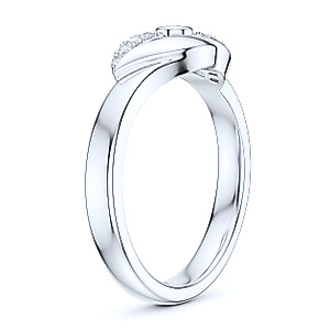 PRSTANI Sterling Silver Fancy Wave Kissing Lips Infinity Fashion Simulated Diamond Promise Ring Engagement Ring (9)