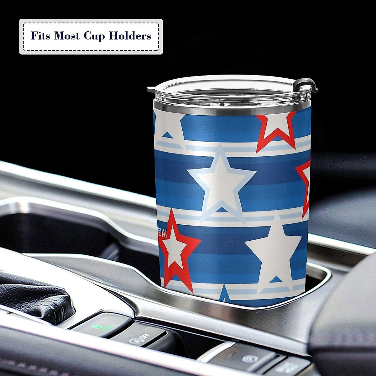 HXshaoye stripe stars 4th Of July Independence Day Stainless Steel straw water bottle with Straw Lid travel coffee mug for hot and cold drinks safe insulated coffee tumbler botellas para agua termica