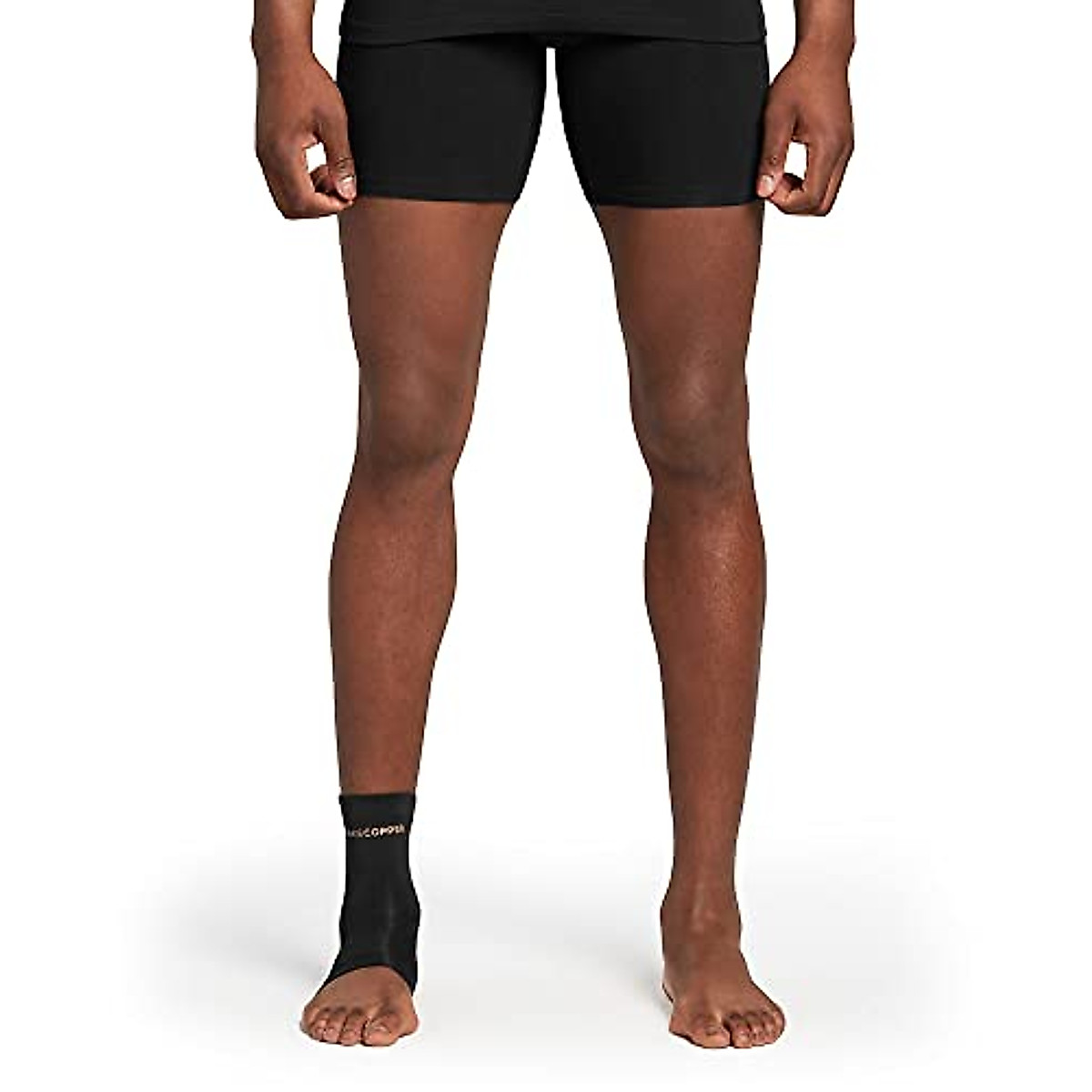 Tommie Copper Core Compression Ankle Sleeve, Unisex, Men & Women, Breathable Support Sleeve for Everyday Joint & Muscle Support - Black, Medium