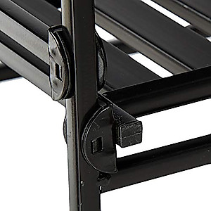 Organize It All 5 Tier Square Freestanding Shelf Unit for Bedroom, Bathroom, or Home Storage and Organization, in Espresso