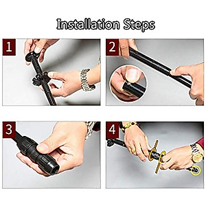 Stylish Simplicity Double Tiers Bars Hanging Wine Bottles Holder with Rhinestone, Ktv Creative Ceiling Cups/Wine Glass/Goblet Holder Stand Rack Metal Steel Storage Shlef, PIBM, Bronze, L120*W35cm