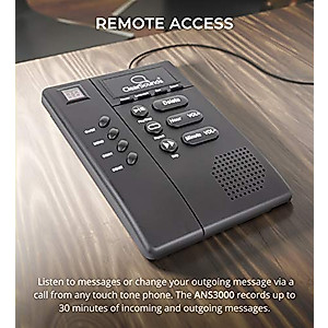 ClearSounds ANS3000 Amplified Answering Machine for Analog Telephones Landline with Up to 30dB Amplification