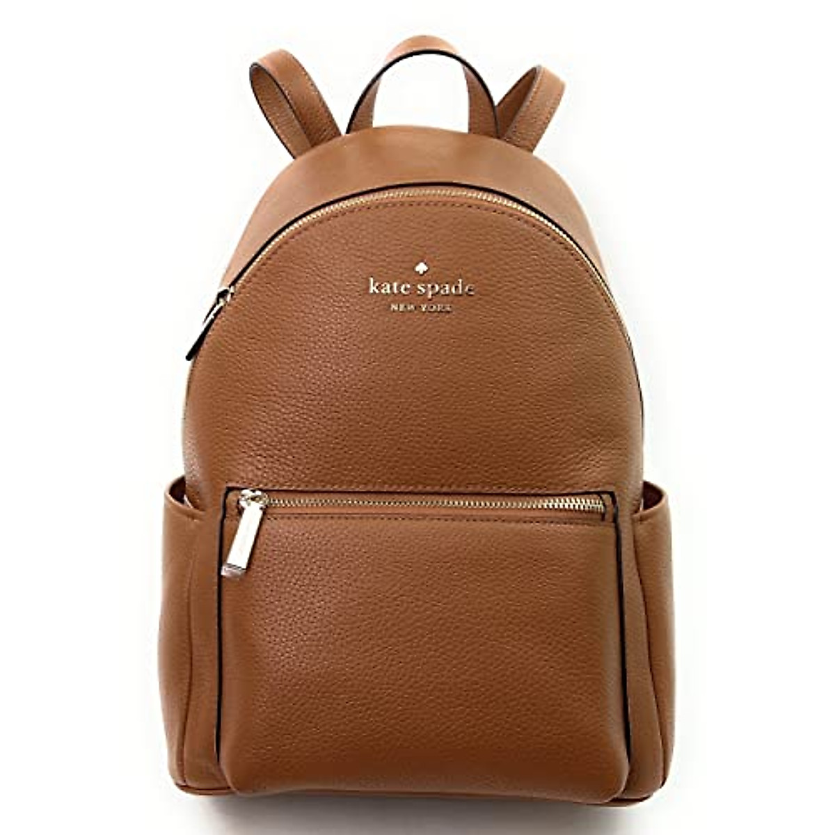 Kate Spade New York Liela Pebbled Leather Medium Dome Backpack (Warm Gingerbread)