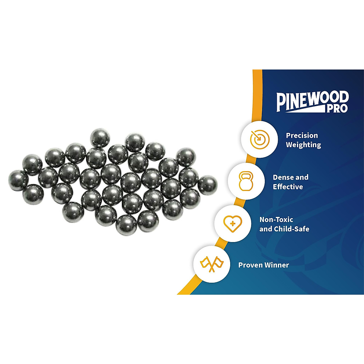 Pinewood Pro Weight for Derby Cars |Tungsten Spheres - Incrementally Adjust Weight - Fine Tuning