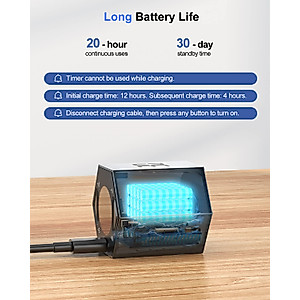 Ticktime Pro Pomodoro Timer, Productivity Cube Timer, Magnetic Flip Timer, Pause & Resume, Mute, Vibrate & Adjustable Sound Alert, for Task, Work, ADHD, 1/3/5/8/10/15min & Custom Countdown, Purple