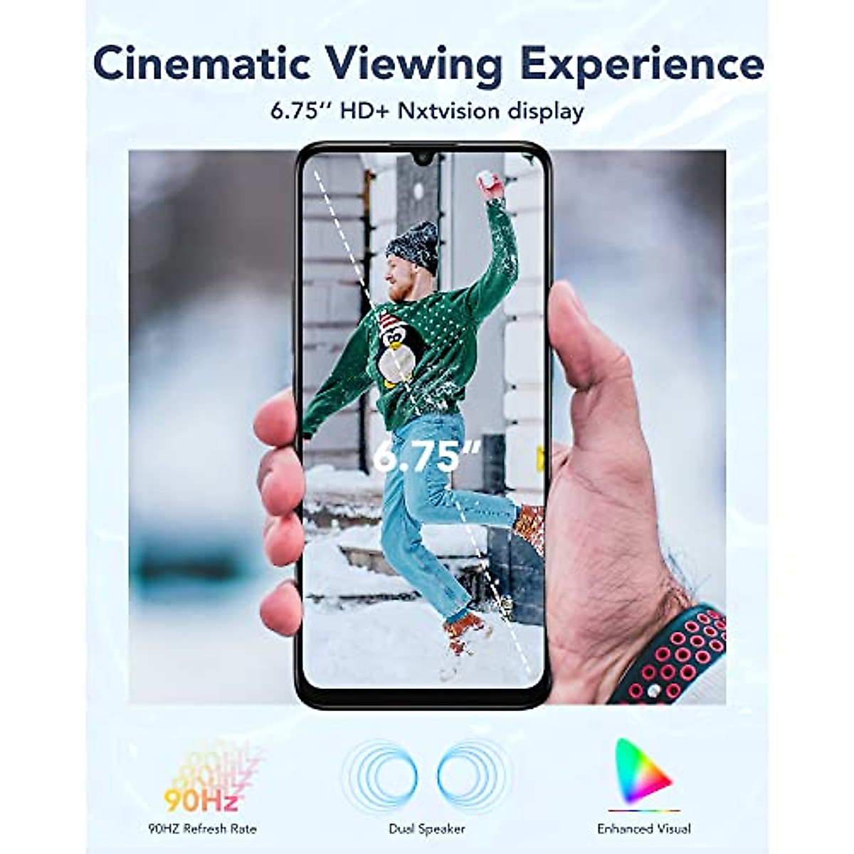 TCL 40XL 2023 Unlocked Cell Phone 4GB + 128GB, 6.75" 90Hz Display, Smartphone Android 13, 50MP AI Camera Mobile Phone, 5000 mAh, 4G LTE, US Version, Dark Gray