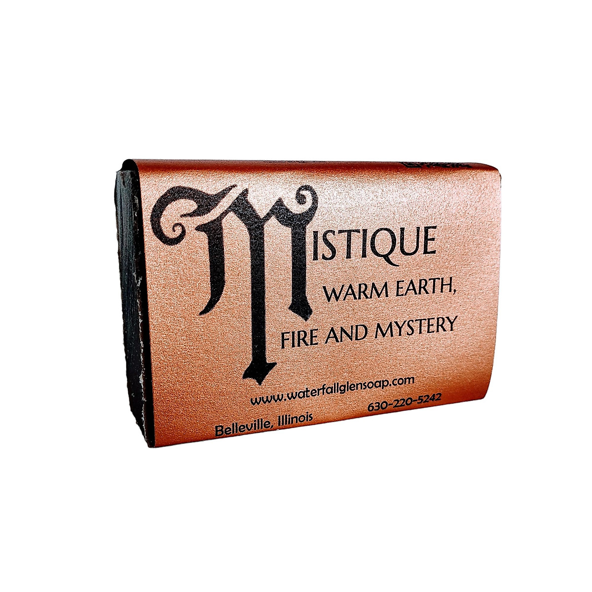 WFG WATERFALL GLEN SOAP COMPANY, LLC, Mistique, sandalwood, patchouli and spices bath soap, body soap, natural vegan soap enriched with cocoa butter