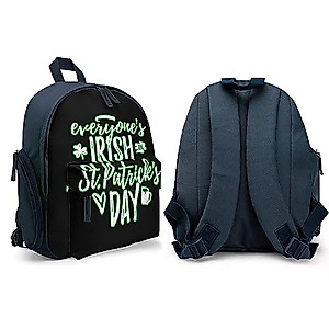 Everyones Irish on St Patricks Day Backpack Lightweight Travel Work Bag Casual Daypack Business Laptop Backpack for Women Men