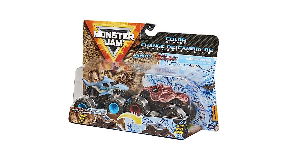 Monster Jam 1:64 Color Change Trucks - Megalodon & Octon8er