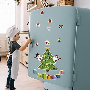 IAMAGOODLADY Christmas Decorations,Christmas Car Refrigerator Decorations Reflective Santa Deer Magnet Ornaments Xmas New Year Holiday Home Decor Flash Deals of The Day