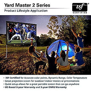 Elite Screens Yard Master 2, 120-inch Outdoor Indoor Projector Screen 16:9, Fast Easy Snap On Set-up Freestanding Portable Movie Foldable Front Projection | US Based Company 2-YEAR WARRANTY, OMS120H2