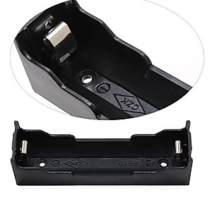 abcGoodefg 1Slot 3.7V 18650 Battery Holder Case Plastic Battery Storage Box with Pin 10 Pack (10 Pcs 1 Solts)