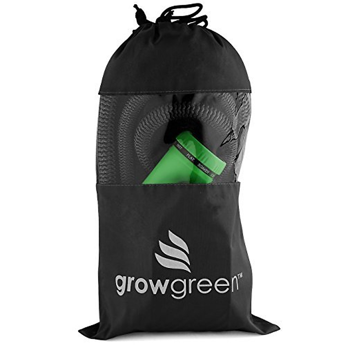 GrowGreen Heavy Duty Expandable Garden Hose, Strongest Garden Hose with Solid Brass Connector, Flexible Water Hose with Storage Sack (50 Feet)