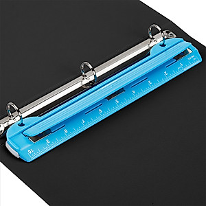 WorkLion Hole Puncher 3 Ring – Blue Portable Metal Hole Punch Single for Binder, 5 Sheet Capacity