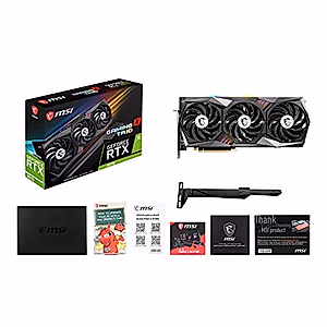 MSI Gaming GeForce RTX 3070 8GB GDRR6 256-Bit HDMI/DP Tri-Frozr 2 TORX Fan 4.0 Ampere Architecture RGB OC Graphics Card (RTX 3070 Gaming X Trio)
