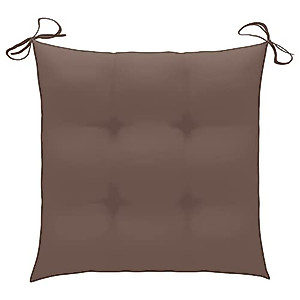 imasay Chair Cushions 2 pcs Taupe 19.7"x19.7"x2.8" Fabric