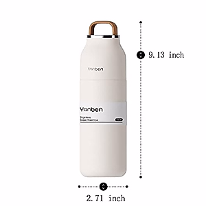 Travel Water Bottle Stainless Steel Thermos Bottle Thermal Cup Vacuum Flask 350ml Coffee Insulated Cup Thermo Mug 6-12 Hours (white,350ml)
