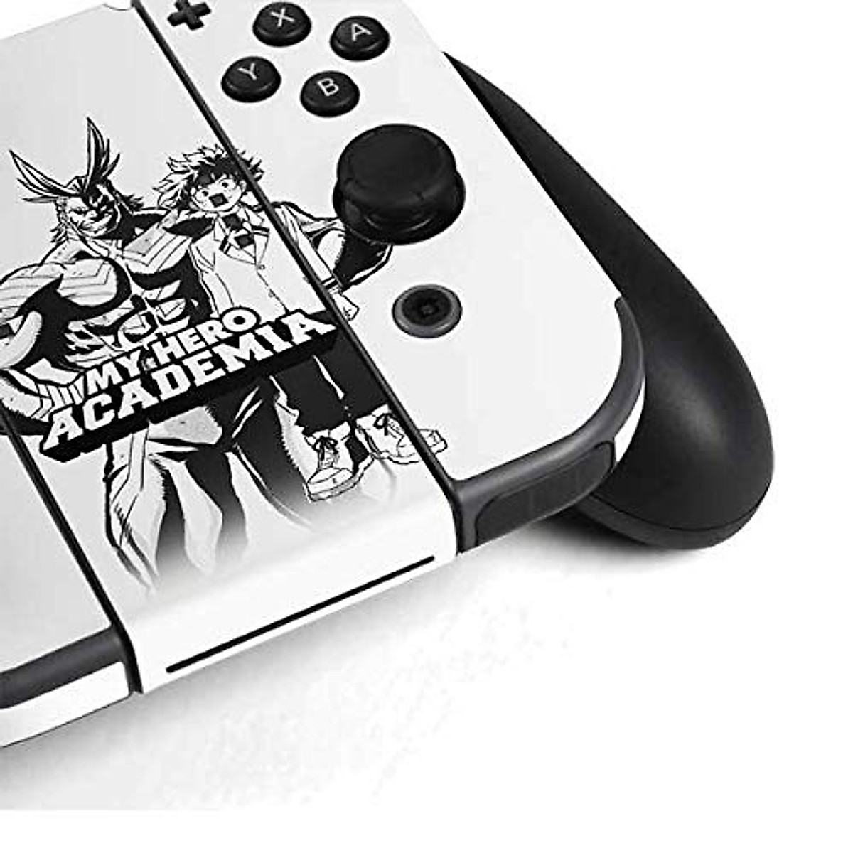 Skinit Decal Gaming Skin compatible with Nintendo Switch Bundle - Officially Licensed Funimation All Might and Deku Black and White Design