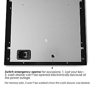 Beelta 18" Cash Drawer with Removable Tray, 5Bill/5Coin, RJ11 Cable, Key Lock, DC24V, Standard Duty, BK1816B