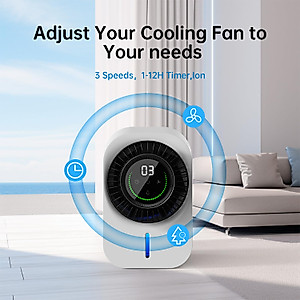 Portable Air Conditioners, Personal Evaporative Air Cooler with 3 Speeds &12H Timer, 600ML Cooling Fan Mini Air Conditioner, Portable AC Unit Fan for Room Bedroom Office Desk Camping