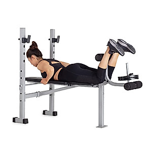 Weider Platinum Standard Weight Bench with Fixed Uprights and Integrated Leg Developer