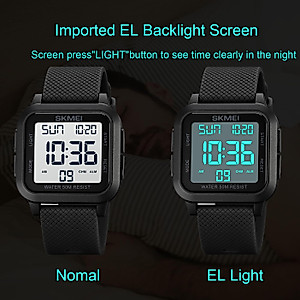 Gosasa Men Sports Military Watches Digital Airplane Shaped LED Light Waterproof Watches