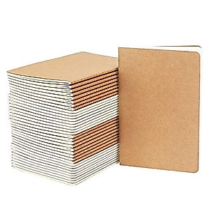 EUSOAR Lined Notebook, 36pcs A5 5.5" x 8.3" 60 Pages Soft Cover Travel Journal Set, Travel Notebook Journal, Drawing Notebook Notepad Sketchbook, Students Office Subject Diary Writing Notebooks
