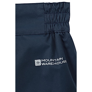 Mountain Warehouse Kids Winter Snow Pants, Reinforced Knees -Boys & Girls Ski Salopette Dark Blue 7-8 Years