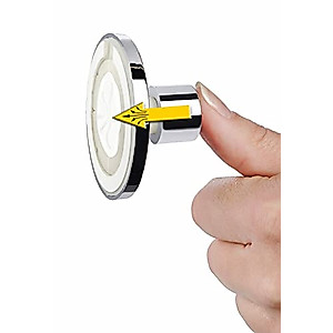 WENKO 22766100 Small Express-Loc System, Wall Mounted Garbage Can, Bathroom Trash Bin with Swing Lid, White, 5.9 x 8.9 x 7.1 in, 5.9 x 8.9 x 7.1 inch, Shiny