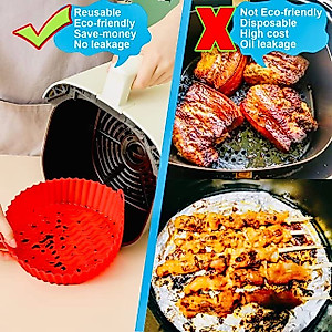 Air Fryer Silicone Basket Liner - Pack of 2 (7.5 & 8.5 inch)