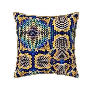 Augenstern Zippered Pillow Protectors Cover Case Colorful-Snake-Skin-Camo Decorative Throw Pillow Cover Square Cushion Case 20"X20"