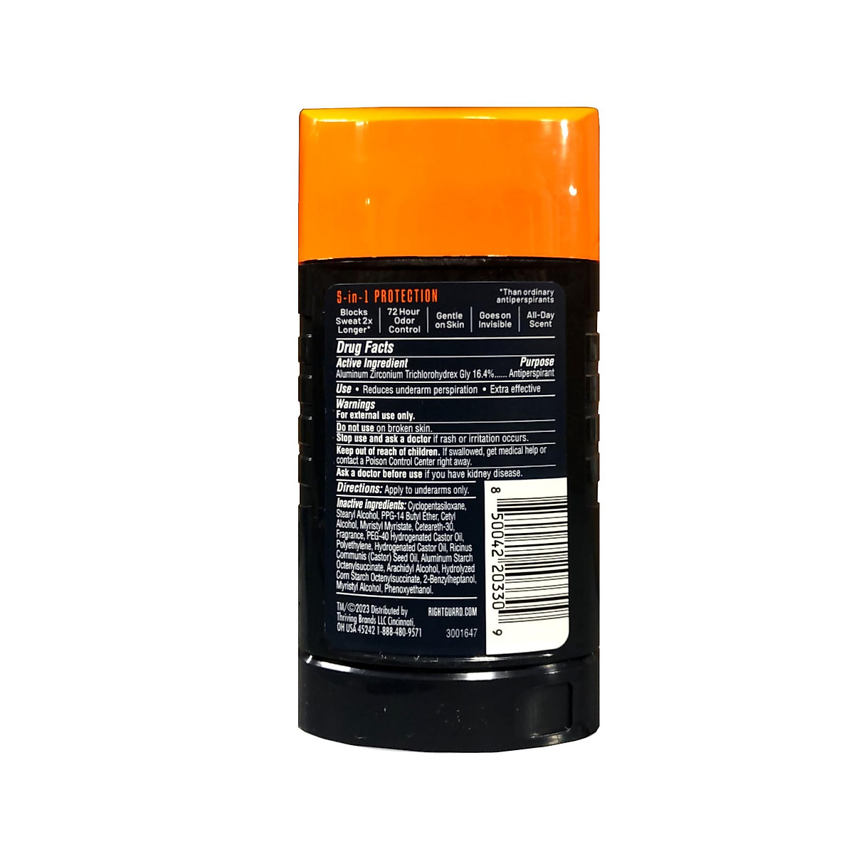 Right Guard Xtreme Invisible Solid Anti-Perspirant/Deodorant, Fresh Blast with Power Stripe for Men, 2.6 oz (Packaging May Vary)