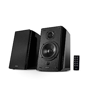 Edifier R2000DB Active Bluetooth Bookshelf Speakers - Optical Input - 2.0 Wireless Near-Field Studio Monitor Speaker - 120 Watts RMS with 5″ Large Woofer – Black