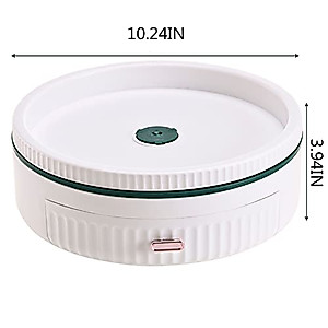 DAIFANNUO 360 Spinning Makeup Organizer with Drawers, Lazy Susan Rack Cosmetic Carousel Storage Shelf，Large Capacity Desk Organizer（Drak grey）