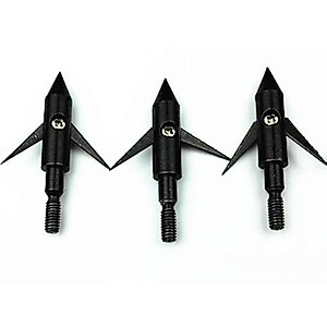 GPP 3PK 150gr Black Hunting 2 Blades Broadheads Arrowhead Bowfishing Arrow Tips