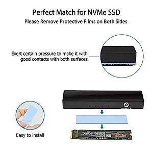 A ADWITS [ 9-Pack ] Thermal Conductive Silicone Pads, Soft Safe Simple to Apply for SSD CPU GPU LED IC Chipset Cooling -Blue