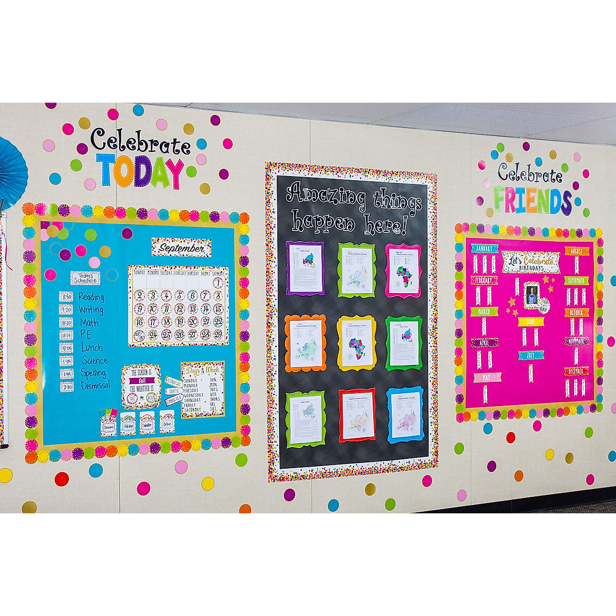 Teacher Created Resources Multi Bright Stitch 7" Fun Font Letters & Colored Pencils Die-Cut Rolled Border Trim - 50ft