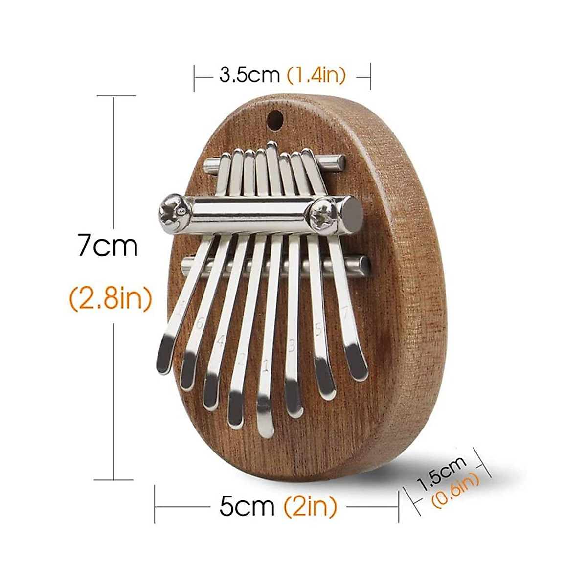 Ganasome 8 Key Mini Kalimba exquisite Finger Thumb Piano Marimba Musical good accessory Pendant Gift for Kids and Adults Beginners