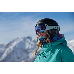 Giro Terra MIPS Ski Helmet - Snowboard Helmet for Women & Youth - Matte Coal/Cool Breeze - Size M (55.5-59 cm)